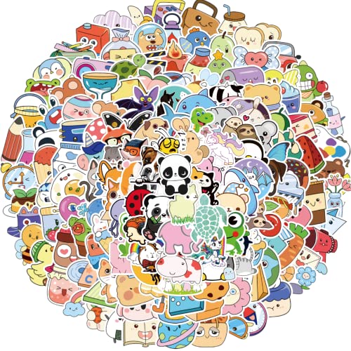 310 Pcs Cute Animal Stickers for Kids, Water Bottle Food Stickers Waterproof Vinyl Phone Skateboard Laptop Stickers, Aesthetic Sticker Packs for Boys Girls Teens