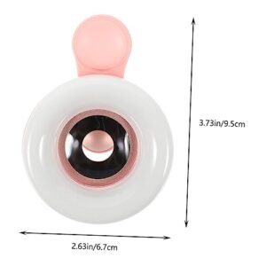 Macro Lens for Phone Macro Lens for Phone Light Phone Clip Phone Light Clip Phone Lens Fill Light Pink Abs Cell Phone Cell Phone Lens Attachments Lamp for Manicure