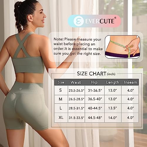 Evercute Women's Butt Lifting Shorts Pack Workout Sets Booty Shorts High Waist Gym Shorts Seamless Exercise Fitness Yoga