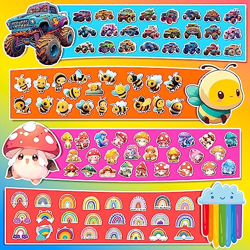 600PCS Stickers for Kids, Summer Water Bottle Stickers for Kids Classroom, Waterproof Vinyl Stickers Aesthetic for Laptop, Scrapbook, Phone, Cute Sticker Packs for Kids Teens Girls