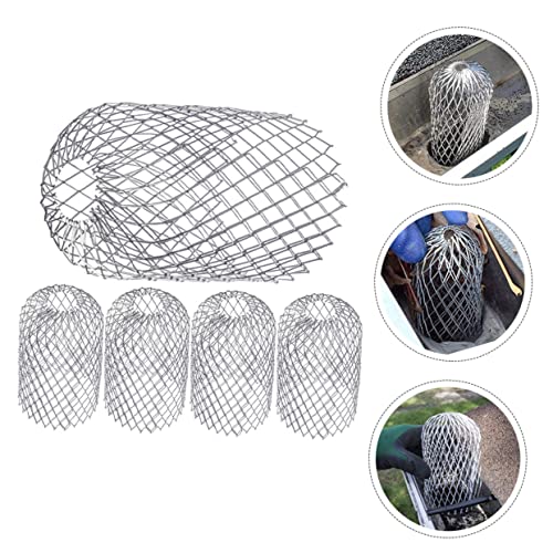 DOITOOL 5pcs Gutter Filter Mesh Strainer Sink Drain Pipe Water Sink Filter Downspout Splash Block Roof Leaf Filter Gutter Guards Roof Anti-Block Strainer Downspout Filter Roof Gutter Guard