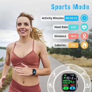 Smart Watch for Women (Answer/Make Call),1.81" Touch Screen Bluetooth Smartwatch for Android iOS Phones,IP67 Waterproof Fitness Watch Call/Text/Heart Rate, Sports Tracker Watch for Men Women Black