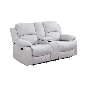 caberryne recliner sofa sets，recliner loveseat sofa for living room furniture set，microfiber reclining loveseat couch，wall hugger double recliner for house/office/theater seating(loveseat recliner)