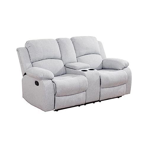 Caberryne Recliner Sofa Sets，Recliner Loveseat Sofa for Living Room Furniture Set，Microfiber Reclining Loveseat Couch，Wall Hugger Double Recliner for House/Office/Theater Seating(Loveseat Recliner)