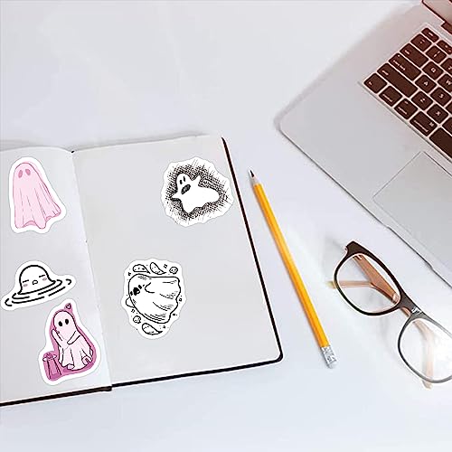 100PCS Cartoon Cute Ghost Stickers Cute Packaging Colorful Waterproof Stickers Vinyl Art Stickers for Water Bottles,Skateboards Guitars Helmets Laptops,and for Teenagers Girls,Boys Gift