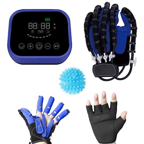 YEUNTANH Finger And Hand Function Rehabilitation Trainer Robots Rehab Gloves Children Recovery Exercise Gifts Equipment For Dementia Arthritis Stroke Hemiplegia Patient (Right hand-Size XL)