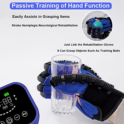 YEUNTANH Finger And Hand Function Rehabilitation Trainer Robots Rehab Gloves Children Recovery Exercise Gifts Equipment For Dementia Arthritis Stroke Hemiplegia Patient (Right hand-Size XL)