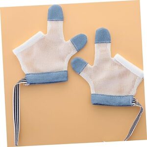 KESYOO 2 Pairs Anti-eating Gloves Babyproofing Kits Baby Tools Nail Biting Gloves Anti Thumb Sucking for Infant Stop Nail Biting Nylon Anti-eating Hand Gloves Teething Mitten