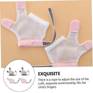 KESYOO 2 Pairs Anti-eating Gloves Babyproofing Kits Baby Tools Nail Biting Gloves Anti Thumb Sucking for Infant Stop Nail Biting Nylon Anti-eating Hand Gloves Teething Mitten