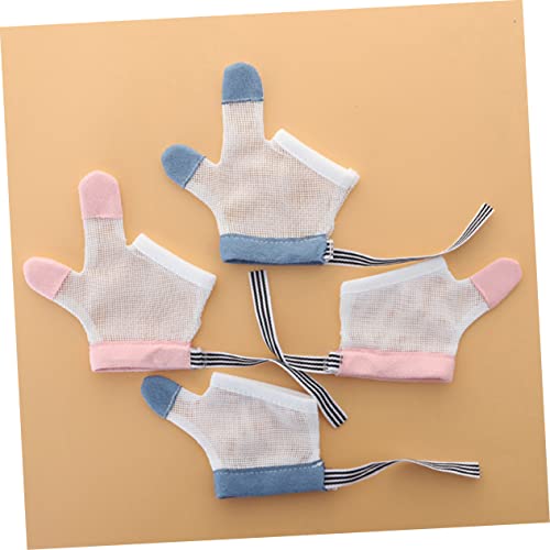 KESYOO 2 Pairs Anti-eating Gloves Babyproofing Kits Baby Tools Nail Biting Gloves Anti Thumb Sucking for Infant Stop Nail Biting Nylon Anti-eating Hand Gloves Teething Mitten