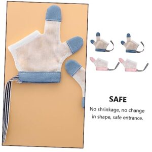 KESYOO 2 Pairs Anti-eating Gloves Babyproofing Kits Baby Tools Nail Biting Gloves Anti Thumb Sucking for Infant Stop Nail Biting Nylon Anti-eating Hand Gloves Teething Mitten