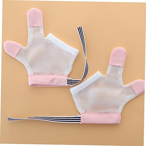 KESYOO 2 Pairs Anti-eating Gloves Babyproofing Kits Baby Tools Nail Biting Gloves Anti Thumb Sucking for Infant Stop Nail Biting Nylon Anti-eating Hand Gloves Teething Mitten