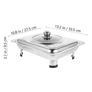 LABRIMP 1pc Dinner Plate to Go Plates with Lids Containers for Fruit Square Containers with Lids Chafing Dishes Cold Flat Square Tray Food Holding Plate Simple Tray Dish Tray Snack Platter