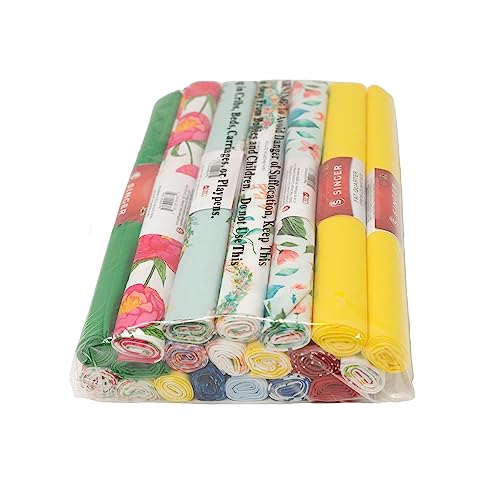 Singer Fabric, 100% Cotton, Fat Quarters Scrap Bag, 20 Piece, 18 X 21, Multi-Color Bundle