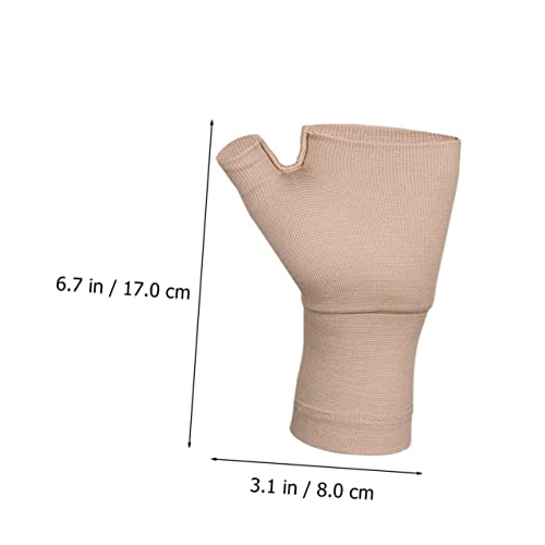 Healifty 2 Pairs Gloves Thumb Brace Compression Hand Gloves Compression Gloves Hand Wrist Support Arthritis Gloves Fingerless Mittens Arthritis Compression Gloves Breathable Gloves Sleeves