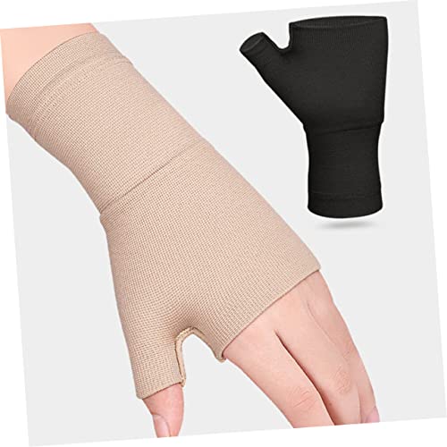 Healifty 2 Pairs Gloves Thumb Brace Compression Hand Gloves Compression Gloves Hand Wrist Support Arthritis Gloves Fingerless Mittens Arthritis Compression Gloves Breathable Gloves Sleeves