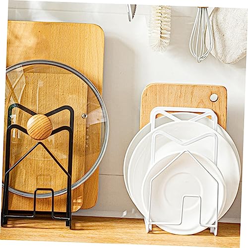 ULTECHNOVO Car Stickers Red Kitchen Storage Rack Cutting Board Rack Drain Storage Shelf Pot Cover Chopping Board Stand Shelf White Iron Kitchen Shelf Chopping Board Organizer