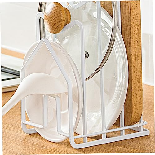 ULTECHNOVO Car Stickers Red Kitchen Storage Rack Cutting Board Rack Drain Storage Shelf Pot Cover Chopping Board Stand Shelf White Iron Kitchen Shelf Chopping Board Organizer