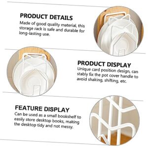 ULTECHNOVO Car Stickers Red Kitchen Storage Rack Cutting Board Rack Drain Storage Shelf Pot Cover Chopping Board Stand Shelf White Iron Kitchen Shelf Chopping Board Organizer