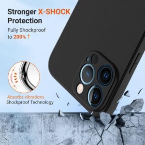 HGJTF Phone Case for Infinix Note 30 VIP Case (6.67 Inch), with 360 Degree Rotation Finger Ring Kickstand, Black Silicone Shockproof X Anti-Scratch Shell TPU Bumper Soft Cover for Infinix Note 30 VIP