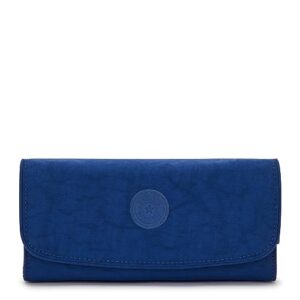 kipling women's money land, rfid anti-hacker technology, nylon snap wallet, deep sky blue, 7.3''l x 4''h x 1.3''d