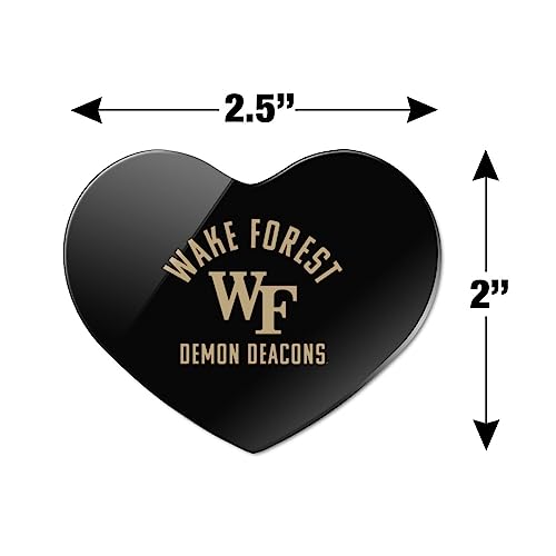 Wake Forest University Demon Deacons Logo Heart Acrylic Fridge Refrigerator Magnet