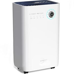 Lumysis 4500 Sq. Ft 50 Pints Dehumidifiers for Basements, Large Rooms, and Home with Auto or Manual Drainage | 45db Industry Leading Noise Reducing | Energy Saving, Air Filter, 3 Operation Modes and 24 hr Timer