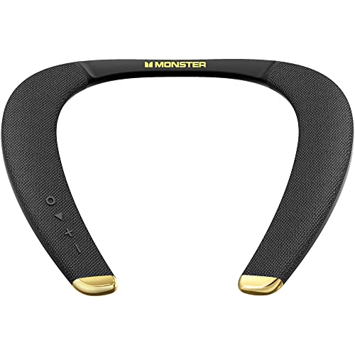 Monster Boomerang Petite Neckband Bluetooth Speakers, Neck Speaker with 15H Playtime, aptX High Fidelity 3D Stereo Sound, Low Latency, Built-in Mic, IPX5 Waterproof Speaker for Home Outdoor