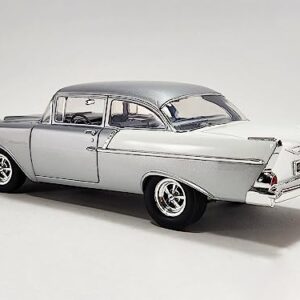 1957 Chevy 150 Street-Strip Silver Metallic and White Limited Edition to 300 Pieces Worldwide 1/18 Diecast Model Car by Acme A1807016