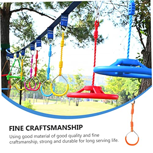 7pcs Rings Indoor Swing for Kids Outdoorswing Kids Outdoor Swing Monkey Bar Ring Kids Swing Ring Exercise Pull up Rings Pull Handles Muscle Exercise Rings Exercise Handle Grip Grip