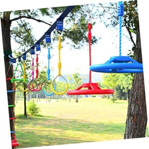 7pcs Rings Indoor Swing for Kids Outdoorswing Kids Outdoor Swing Monkey Bar Ring Kids Swing Ring Exercise Pull up Rings Pull Handles Muscle Exercise Rings Exercise Handle Grip Grip