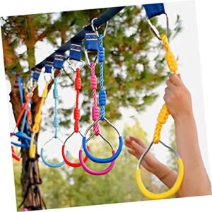 7pcs Rings Indoor Swing for Kids Outdoorswing Kids Outdoor Swing Monkey Bar Ring Kids Swing Ring Exercise Pull up Rings Pull Handles Muscle Exercise Rings Exercise Handle Grip Grip