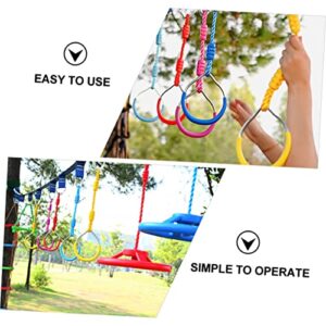 7pcs Rings Indoor Swing for Kids Outdoorswing Kids Outdoor Swing Monkey Bar Ring Kids Swing Ring Exercise Pull up Rings Pull Handles Muscle Exercise Rings Exercise Handle Grip Grip