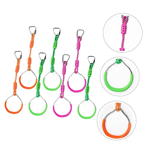 7pcs Rings Indoor Swing for Kids Outdoorswing Kids Outdoor Swing Monkey Bar Ring Kids Swing Ring Exercise Pull up Rings Pull Handles Muscle Exercise Rings Exercise Handle Grip Grip