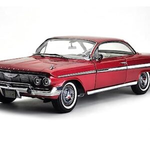 1961 Chevy Impala Sport Coupe Honduras Maroon Metallic American Collectibles Series 1/18 Diecast Model Car by Sun Star SS-2108