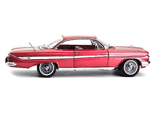 1961 Chevy Impala Sport Coupe Honduras Maroon Metallic American Collectibles Series 1/18 Diecast Model Car by Sun Star SS-2108