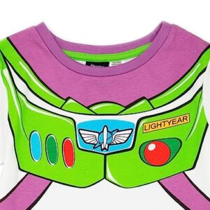 Disney Toy Story Buzz Lightyear Boys Pyjama Set | Kids Buzz Lightyear Costume PJs | Galactic Hero Design T-Shirt and Shorts Green