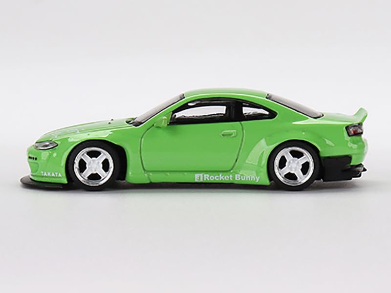 Silvia (S15) RHD (Right Hand Drive) Rocket Bunny Green Limited Edition 1/64 Diecast Model Car by True Scale Miniatures MGT00500