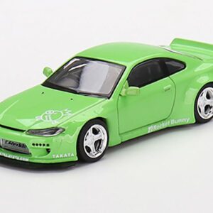 Silvia (S15) RHD (Right Hand Drive) Rocket Bunny Green Limited Edition 1/64 Diecast Model Car by True Scale Miniatures MGT00500