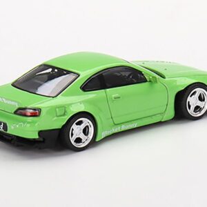 Silvia (S15) RHD (Right Hand Drive) Rocket Bunny Green Limited Edition 1/64 Diecast Model Car by True Scale Miniatures MGT00500