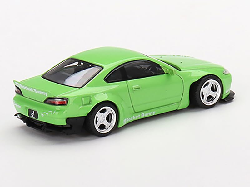 Silvia (S15) RHD (Right Hand Drive) Rocket Bunny Green Limited Edition 1/64 Diecast Model Car by True Scale Miniatures MGT00500