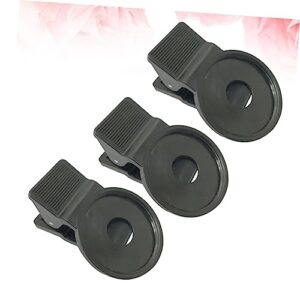 Generic 3pcs Universal Clip Lens 37mm Thread Clip Phone Camera Lens Clip Cellphone Wide Angle Lens Mobile Phone Macro Lens Wide-Angle Lens Cell Phone Telephone Black Phone Lens Clip