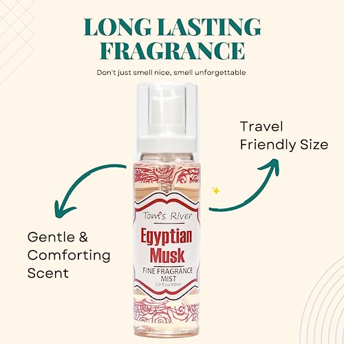 Infinix Egyptian Musk - Fine Fragrance Mist - 2 fl oz/60ml, Body Spray for Women, Gentle and Long Lasting Perfume for Men & Women, For Daily Use, Summer Ready