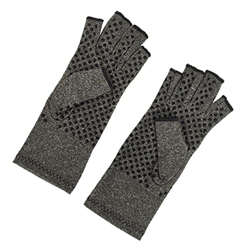 INOOMP 1 Pair Gloves Gym Gloves PC Accessories Sports Accessories Hand Gloves Hand Wrist Glove Rheumatoid Gloves Anti-Skid Joint Care Gloves Sports Accessory Portable Riding Gloves Grey