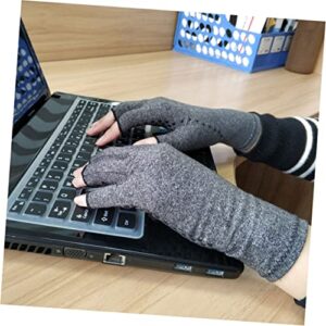 INOOMP 1 Pair Gloves Gym Gloves PC Accessories Sports Accessories Hand Gloves Hand Wrist Glove Rheumatoid Gloves Anti-Skid Joint Care Gloves Sports Accessory Portable Riding Gloves Grey