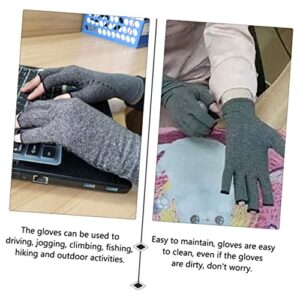 INOOMP 1 Pair Gloves Gym Gloves PC Accessories Sports Accessories Hand Gloves Hand Wrist Glove Rheumatoid Gloves Anti-Skid Joint Care Gloves Sports Accessory Portable Riding Gloves Grey