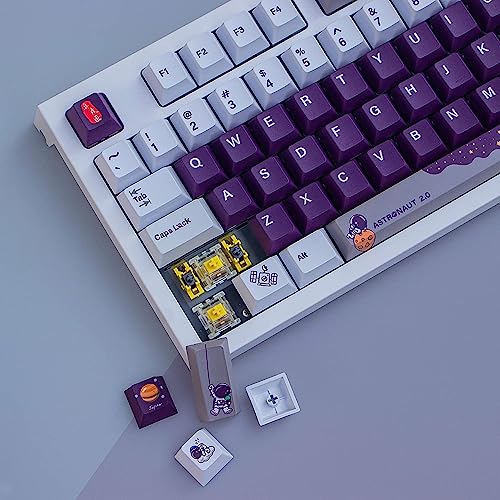 ZXMICYFA PBT Keycaps, 143 Keys Dye-Sublimation PBT Keycap Set Cherry Profile Keycaps with 7U Spacebar for ASIN Layout Cherry Gateron MX Switches Mechanical Keyboard