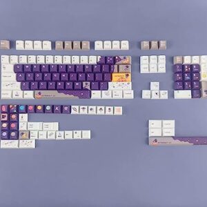 ZXMICYFA PBT Keycaps, 143 Keys Dye-Sublimation PBT Keycap Set Cherry Profile Keycaps with 7U Spacebar for ASIN Layout Cherry Gateron MX Switches Mechanical Keyboard