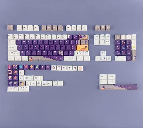 ZXMICYFA PBT Keycaps, 143 Keys Dye-Sublimation PBT Keycap Set Cherry Profile Keycaps with 7U Spacebar for ASIN Layout Cherry Gateron MX Switches Mechanical Keyboard