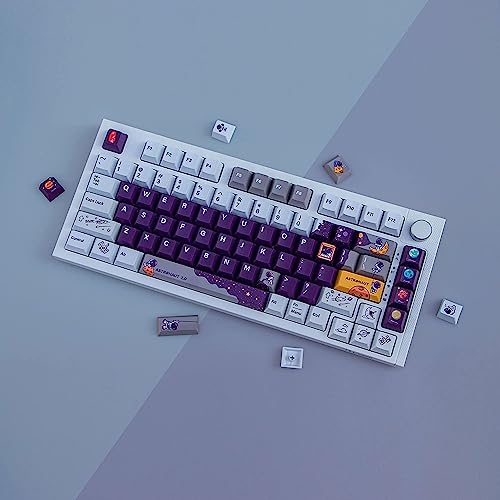 ZXMICYFA PBT Keycaps, 143 Keys Dye-Sublimation PBT Keycap Set Cherry Profile Keycaps with 7U Spacebar for ASIN Layout Cherry Gateron MX Switches Mechanical Keyboard